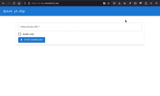 Github Vinceh121quick Yt Dlp Yet Another Yt Dlp Web Gui